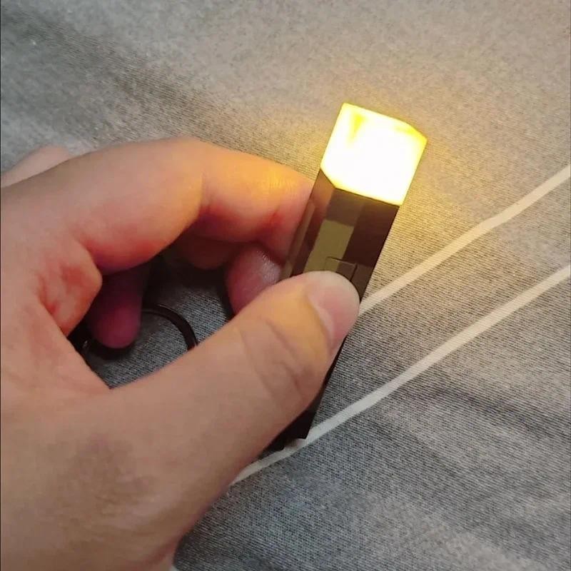Glow In The Dark Anime Gamer Minecraft Keychain Classic Torch Design ...