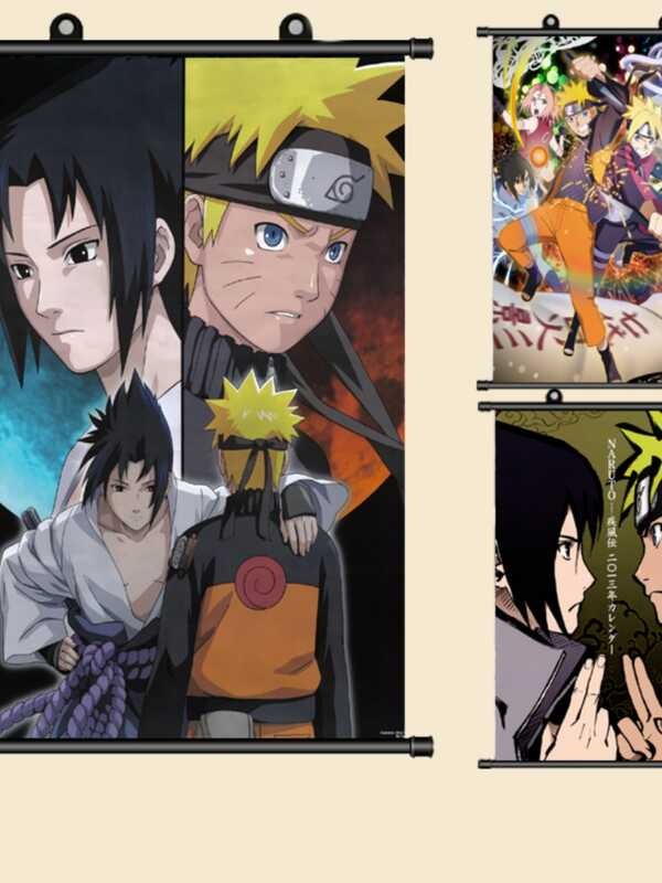 Naruto anime hanging picture, wind spreading, Sasuke Naruto Akita ...