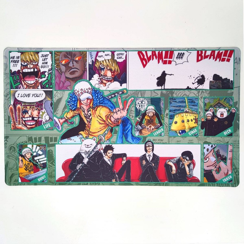 One Piece Playmat Trafalgar Law - with Zones Playmat Game Mat TCG Heart ...
