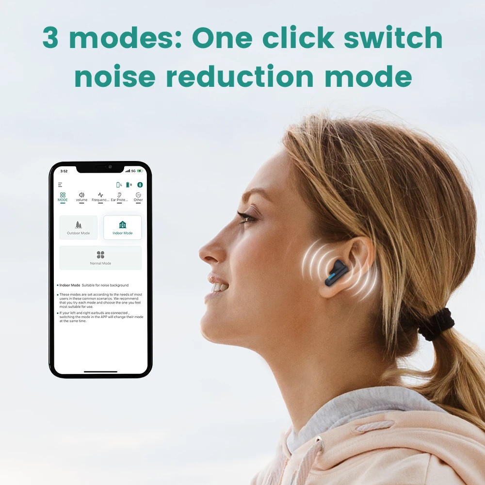 Bluetooth 20 Channel Best Rechargeable Digital Aid Adjustable Tone Sound Amplifier Portable Deaf ...