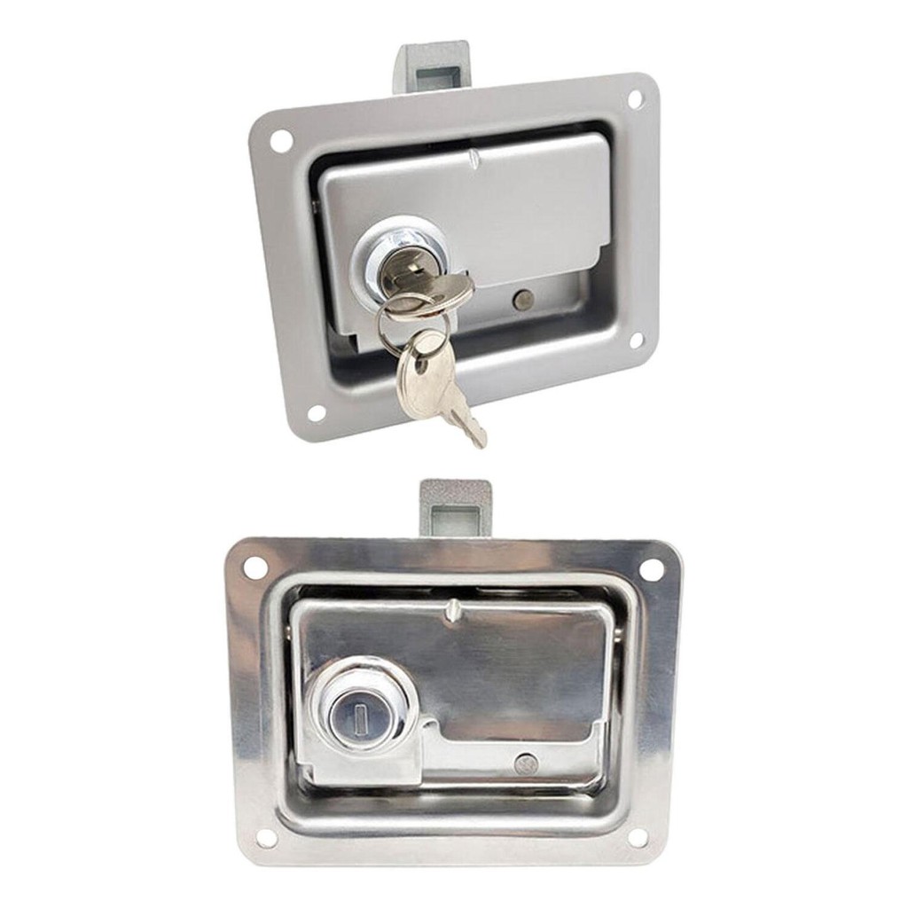 14 Paddle Handle Latch Tool Box Flush Mount Door Lock Stainless Steel ...