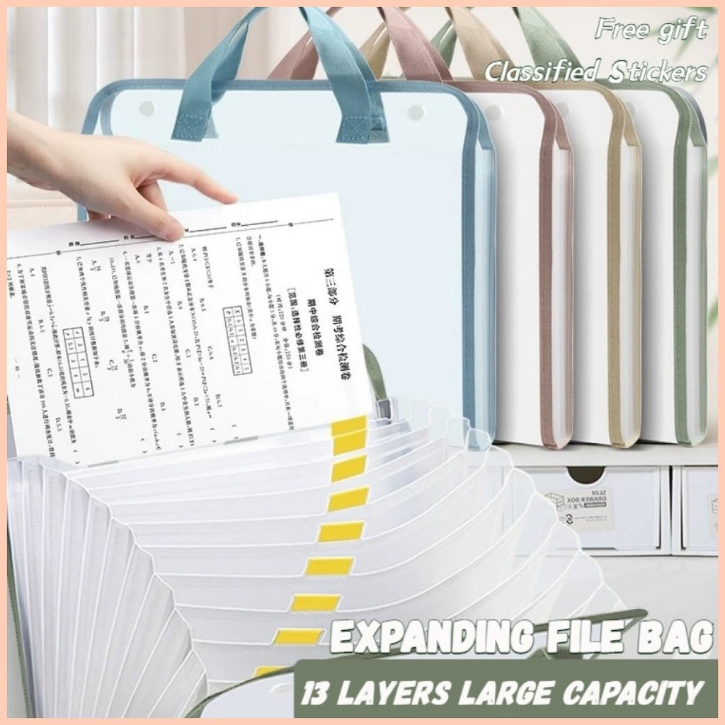 A4 Document Organizer Envelope Paper Storage Expanding File Folder ...
