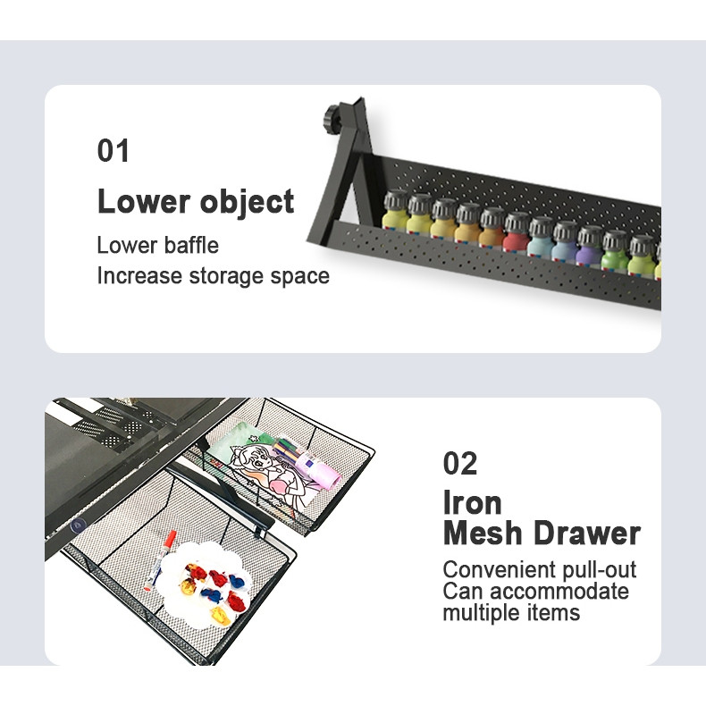 MC [COD] Drafting Glass Table Height Adjustable Drawing Table Extra ...