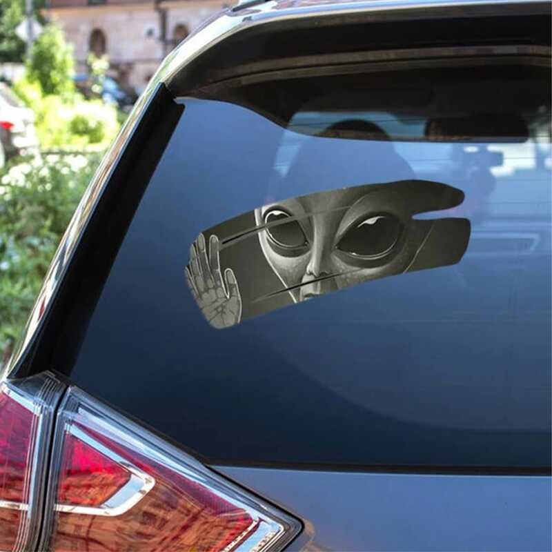3D Alien Cracked Cool Self-Adhesive PVC Vinyl Racing Decals Cover ...