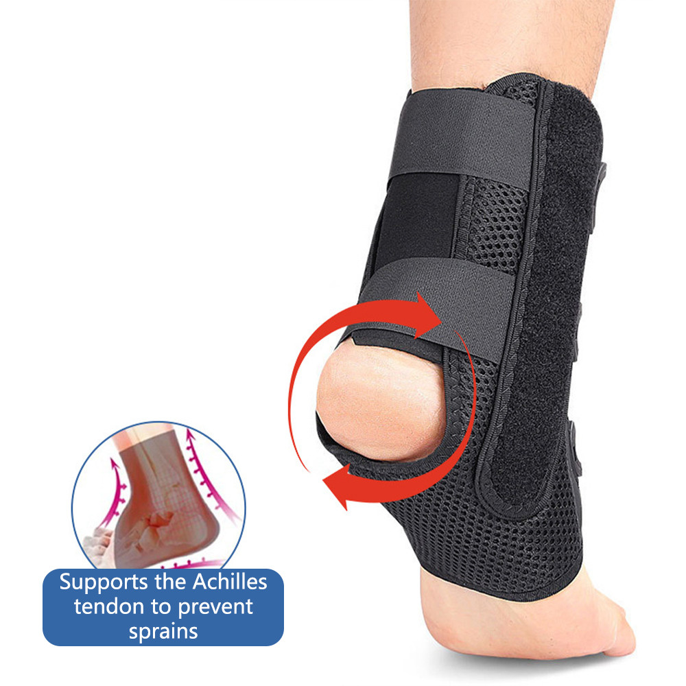 Ankle Sprained Support Brace Rotating Aluminum Plate Ankle Splint ...