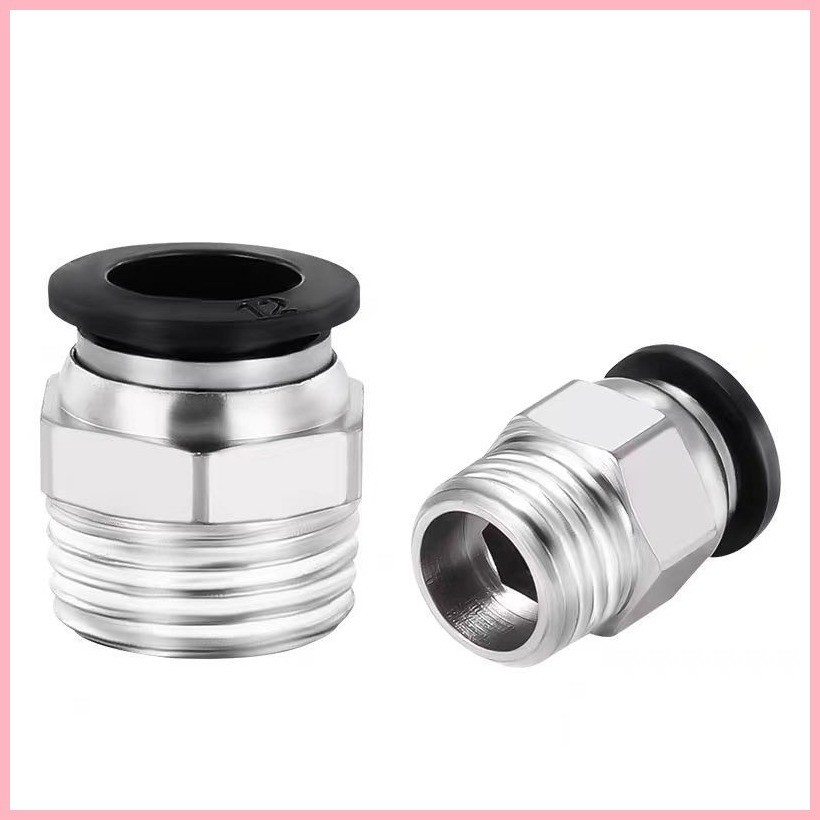 P PC Connector Pneumatic Quick Connector PC Male Threaded Straight ...