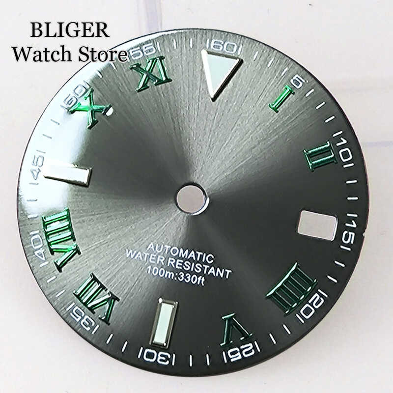 Grey Sunburst 29Mm Watch Dial Fit Nh35 Nh35a Nh36a Sier/Gold/Rose Gold ...