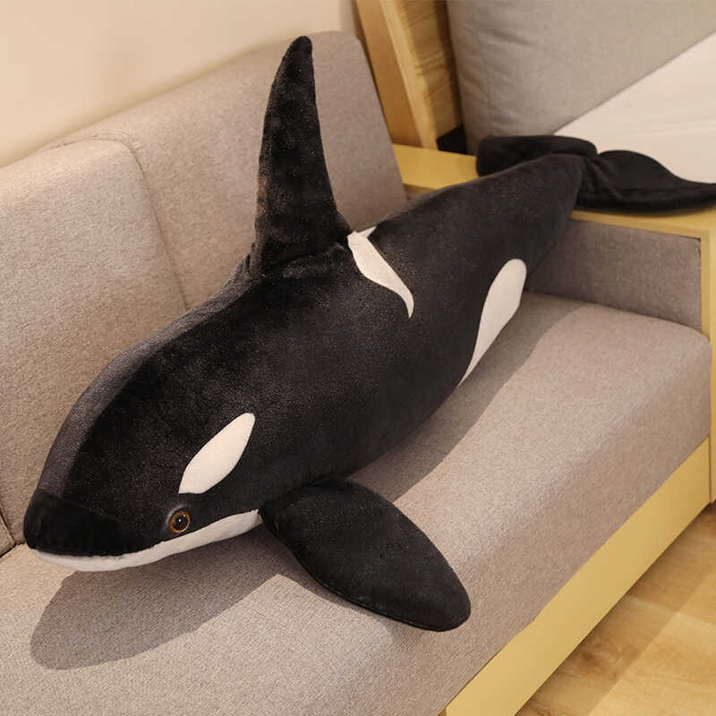 Killer Simulation Whale Plush Toys Stuffed Orcinus Orca Fish Doll Shark ...