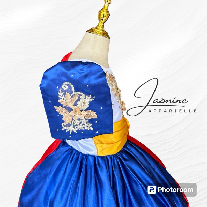 FILIPINIANA BALLGOWN KIDS | PHILIPPINE FLAG INSPIRED | LINGGO NG WIKA | BUWAN NG WIKA | UN ...