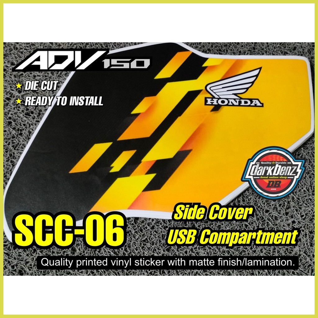 Honda ADV 150 Side Cover Compartment Sticker Decal - 20 Concept Designs ...