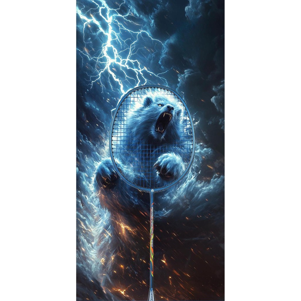 ALPSPORT 4U Hybrid Carbon Badminton Racket - Ultra-Light One-Piece ...