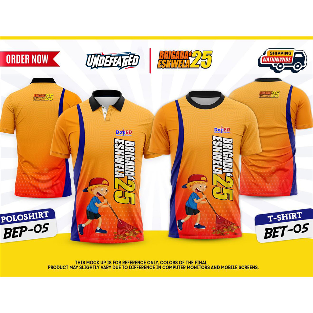 Philippines BRIGADA ESKWELA 2026 Fully sublimated T-shirt and poloshirt ...