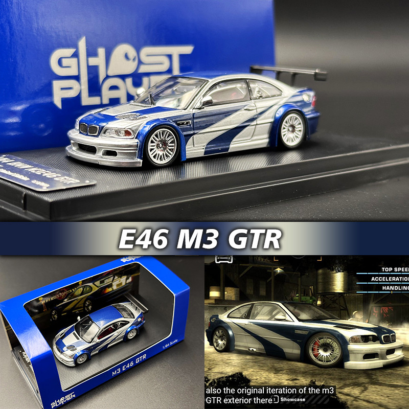 GP In Stock 1:64 E46 M3 GTR NFS9 Diecast ama Car Model Collection ...
