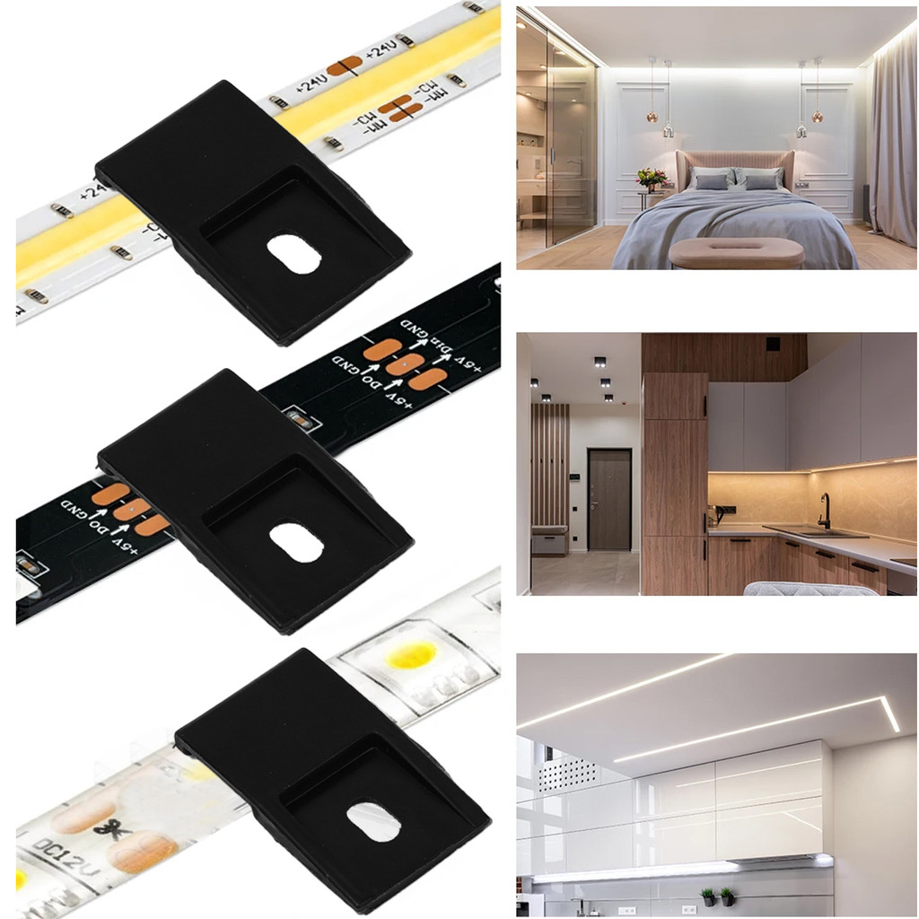 LED Strip Light Mounting Fixing on Wall Clips - Self-Adhesive Wire ...
