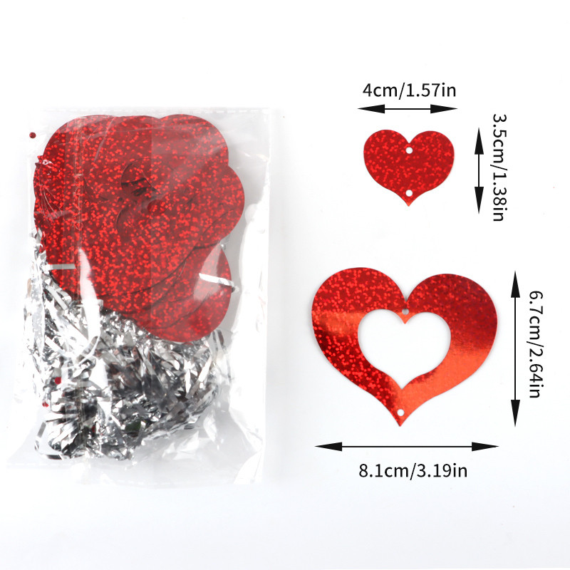 (100 Pieces/pack) 4cm-8cm Heart-shaped Sequin Pendant Balloon Wedding ...