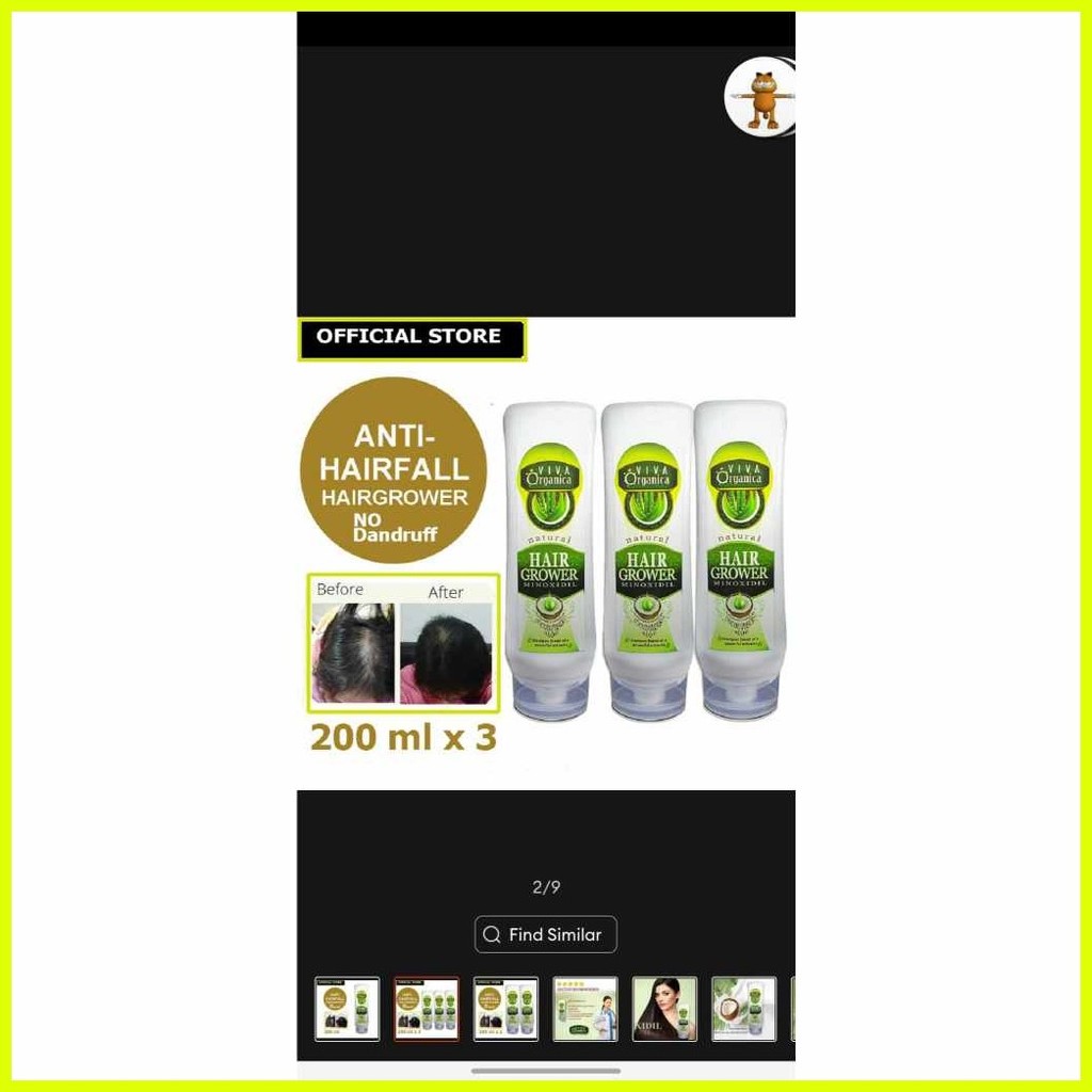 MINOXIDIL hair grower Shampoo gugo coconut and alovera by VIVA ORGANICA ...