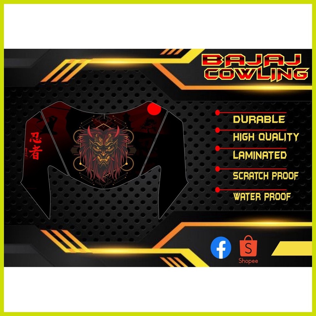 ∧ ≈ ⚠️ Kawasaki Bajaj 100 & 125 Cowling Headlight Sticker Decals ...