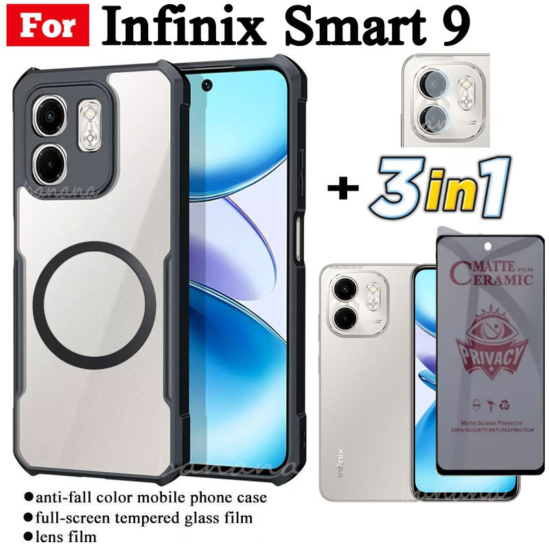 3 in 1 Infinix Smart 9 Shockproof Phone Case With Magnetic Wireless ...