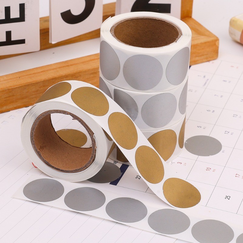 300/600PCS Round Scratch Off Stickers - Stationery Decoration Stickers ...