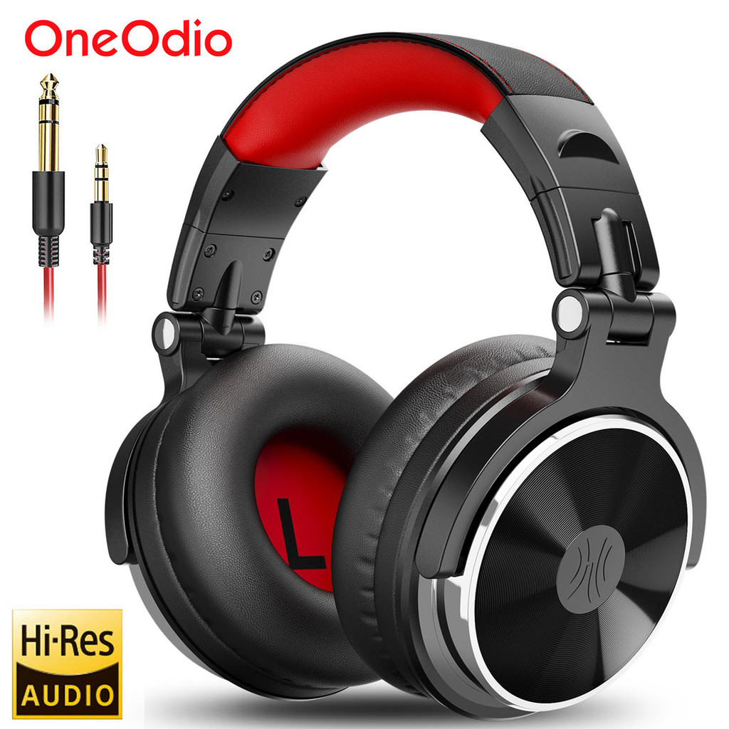 Oneodio Professional DJ Headphones Over Ear Studio Monitor With Microphone HIFI Wired Bass ...