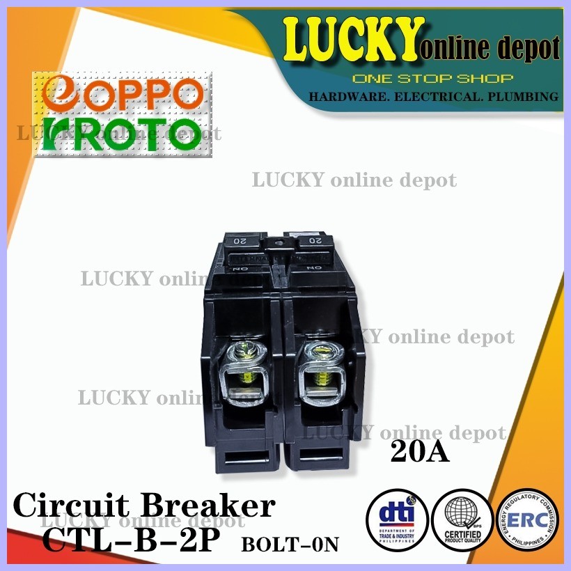 § rROTO CTL-B-2P CIRCUIT BREAKER BOLT-ON 15A/20A/30A/40A/60A/100A ...