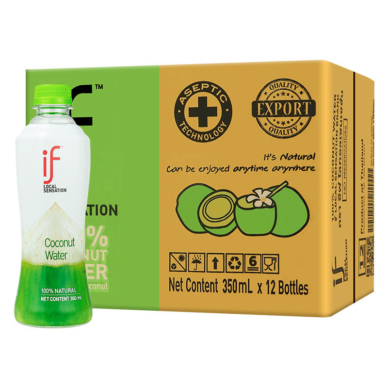 COD Thailand Imported If Coconut Water 350ml Nfc Pure Coconut Green Fruit And Vegetable Juice ...