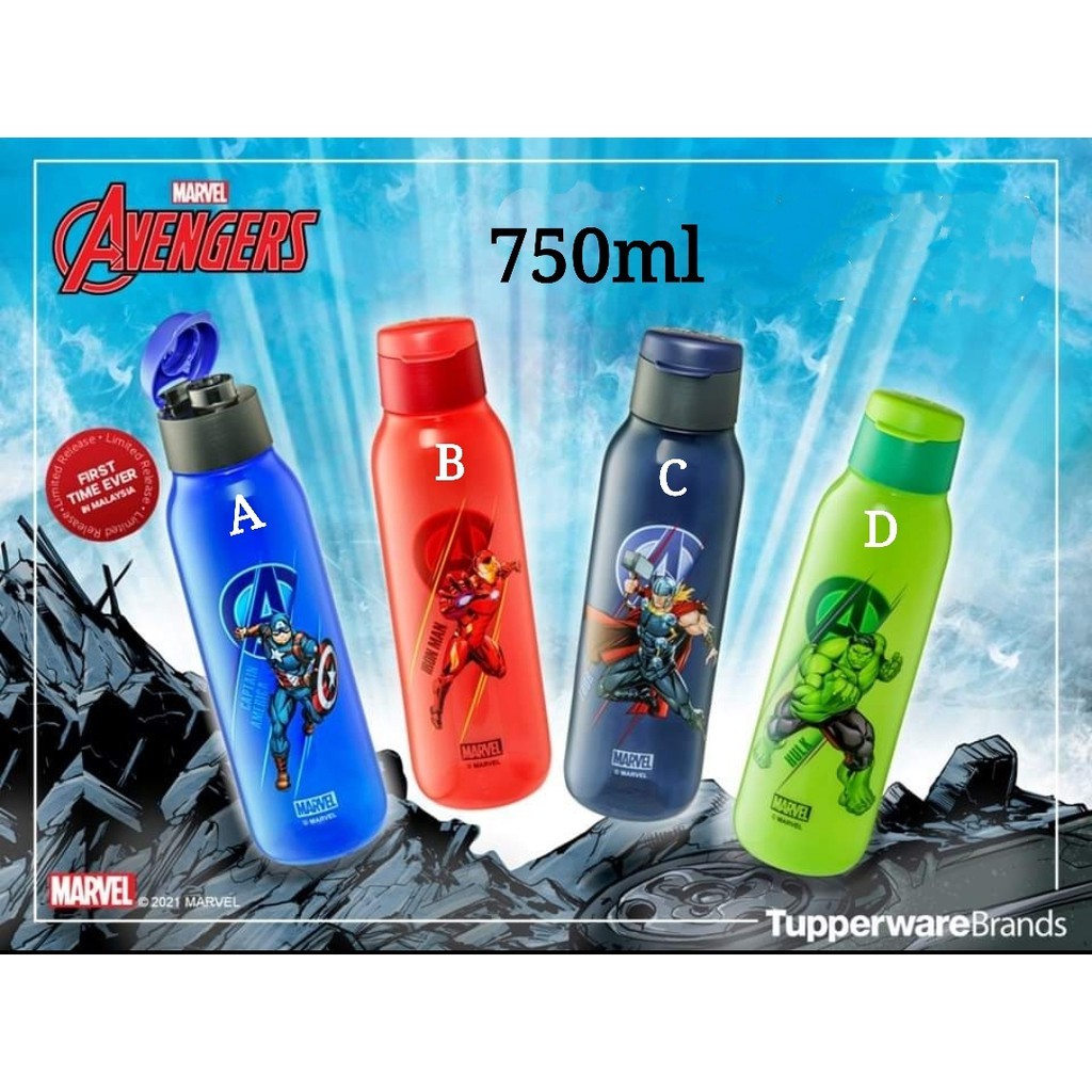 in stock Tupperware Avangers Eco Bottle (1 PC) 750ml - Iron Man ...