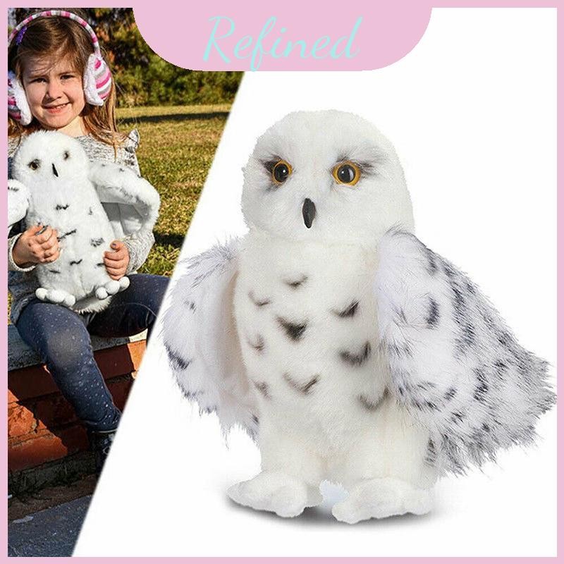 Snowy Wizard Lively Owl Plush Toy Adorable Soft Stuffed Doll For Joy ...