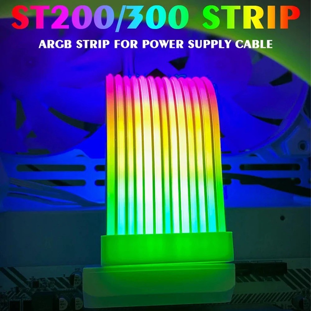 PC RGB Light Strip Suitable for PSU Cable PC RGB GPU Cable 5V 3Pin ARGB ...