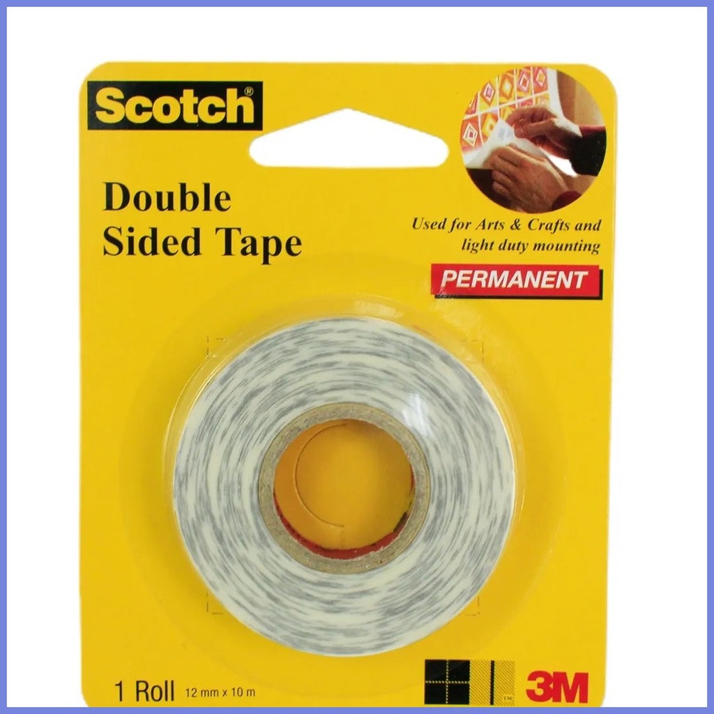 3M Scotch Double-Sided Tape 12MM x 10 Meters (1pc) | Shopee Philippines