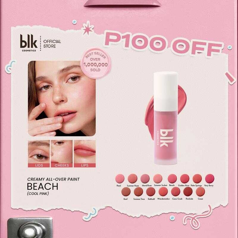 3 Blk Cosmetics Creamy All-Over Paint Blush/Eyeshadow/Liquid Lipstick ...