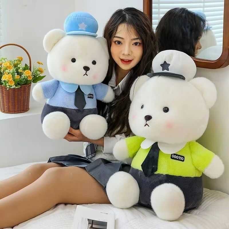 Police Children Cute Teddy Bear Dress Doll Gift Doll Traffic Police ...