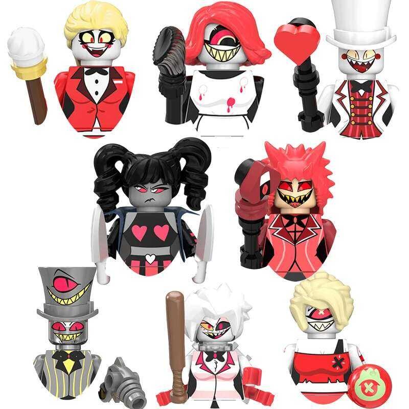 Hazbin Hotel Bricks Alastor For Toys Gifts Lucifer Morningstar Mini ...