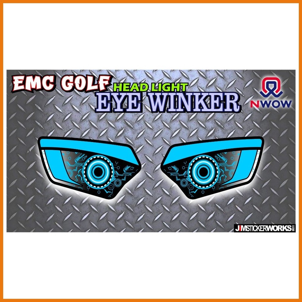 EMC-GOLF CART HEAD LIGHT LAMINATED EYE WINKER ( FULLY LAMINATED ...