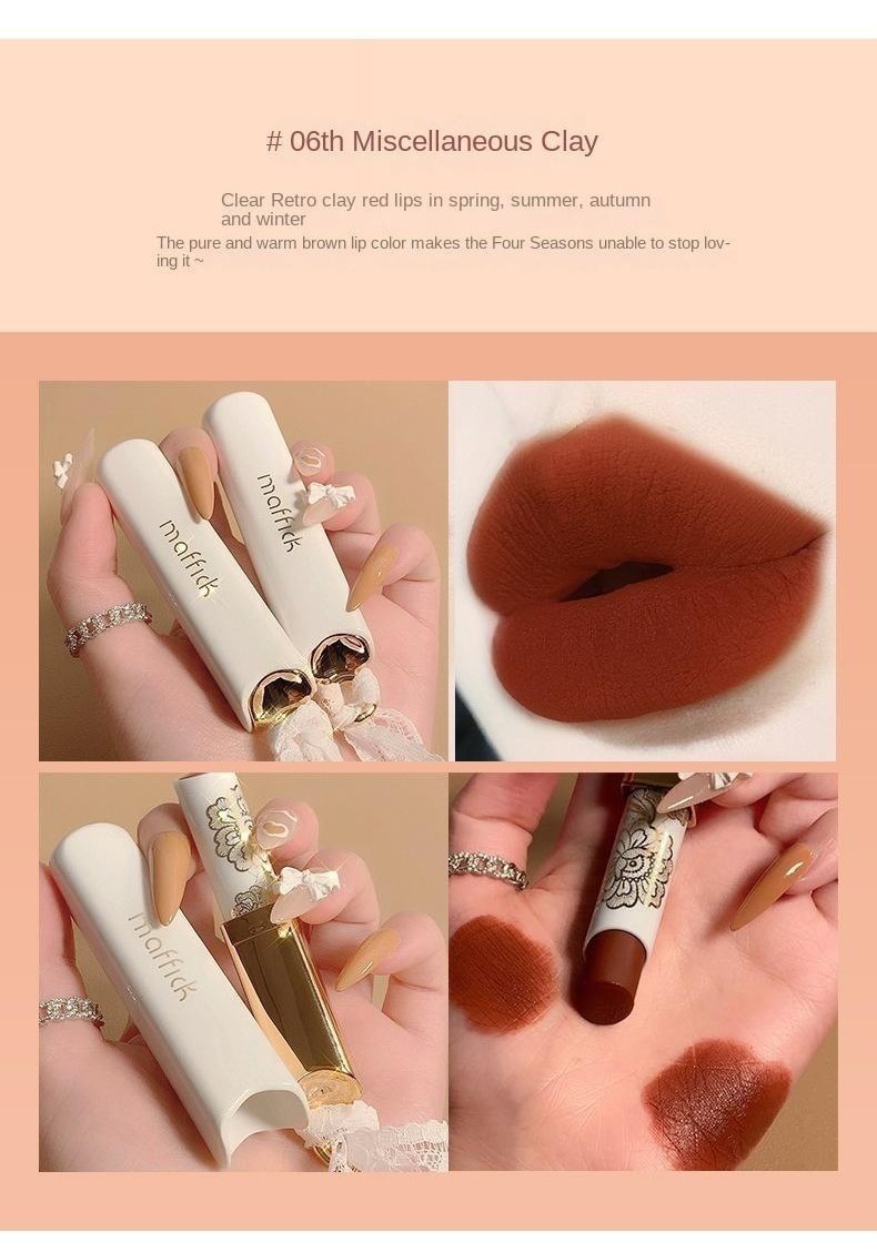Lace matte lipstick matte matte long-lasting non-stick cup girly beauty ...