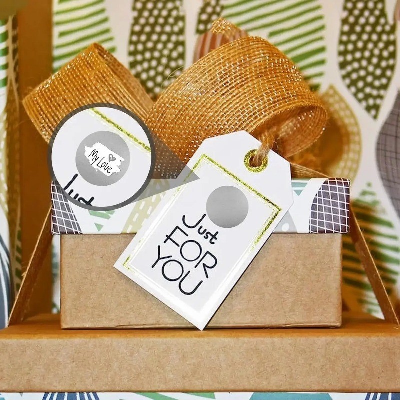 300/600PCS Round Scratch Off Stickers - Game Scratch Sticker Labels ...