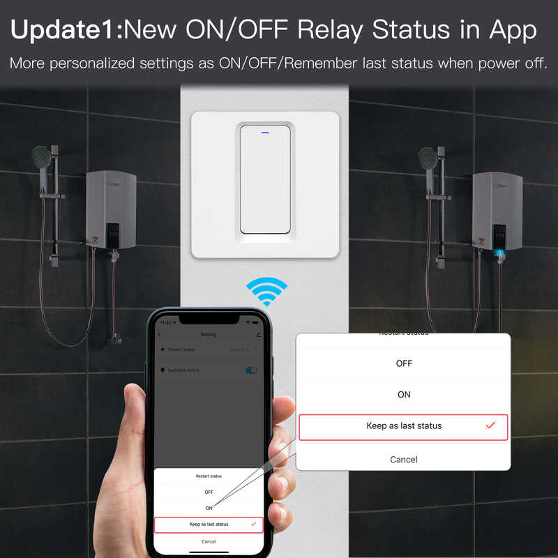 Tuya MOES Smart Wifi Water Heater Boiler Switch Smart Life APP Wireless ...