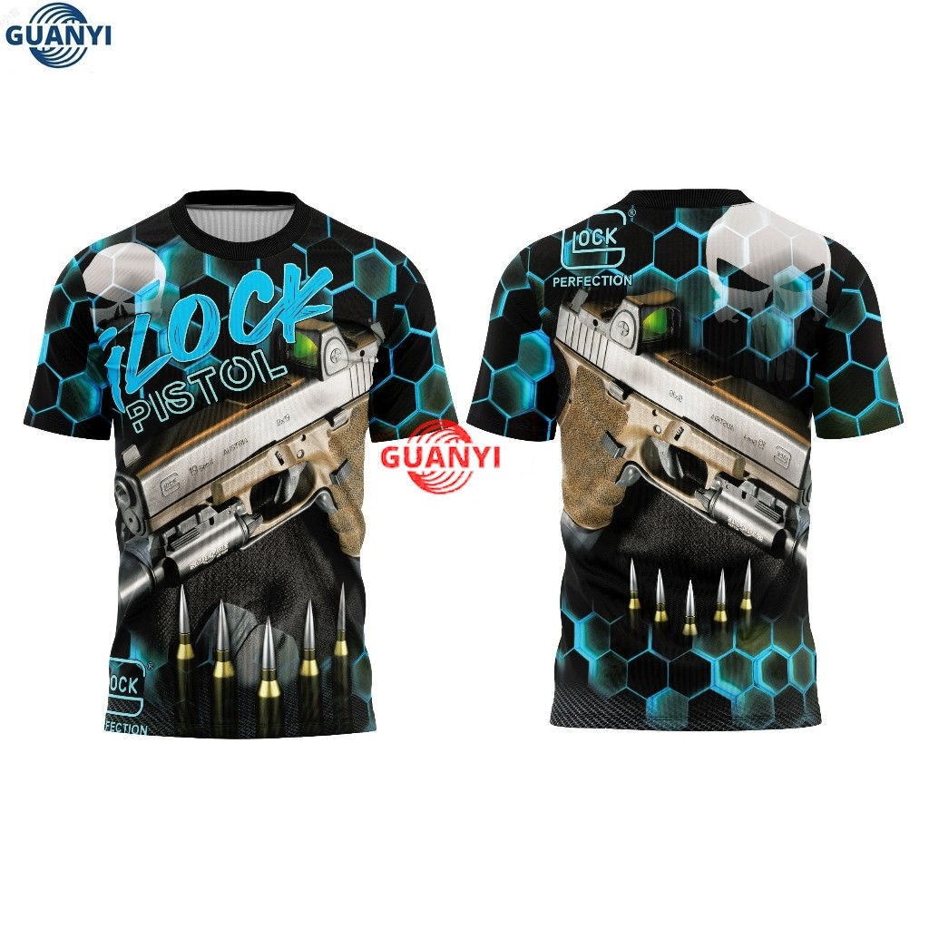 Glock T-Shirt Printed Team Glock Jersey New Design Full Sublimation ...