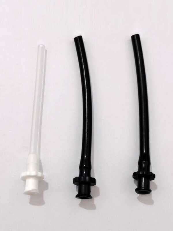 White M5 external thread plastic Ruhr connector, silicone guide syringe ...