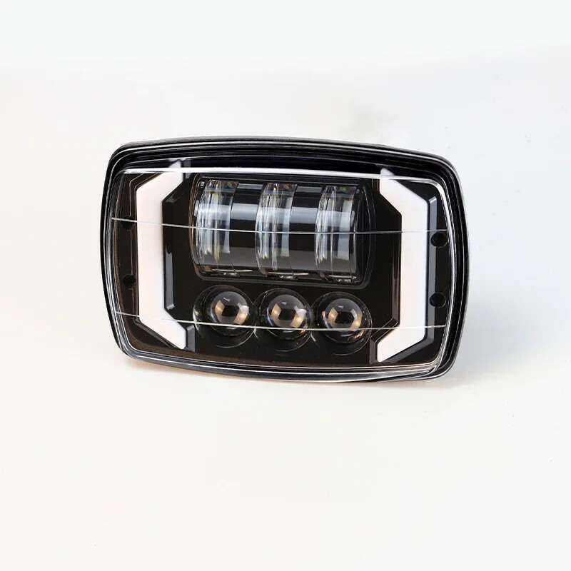 Headlamp 4" Square LED 〝 1Pcs for Motorcycle Refitting Headlamp Angel ...