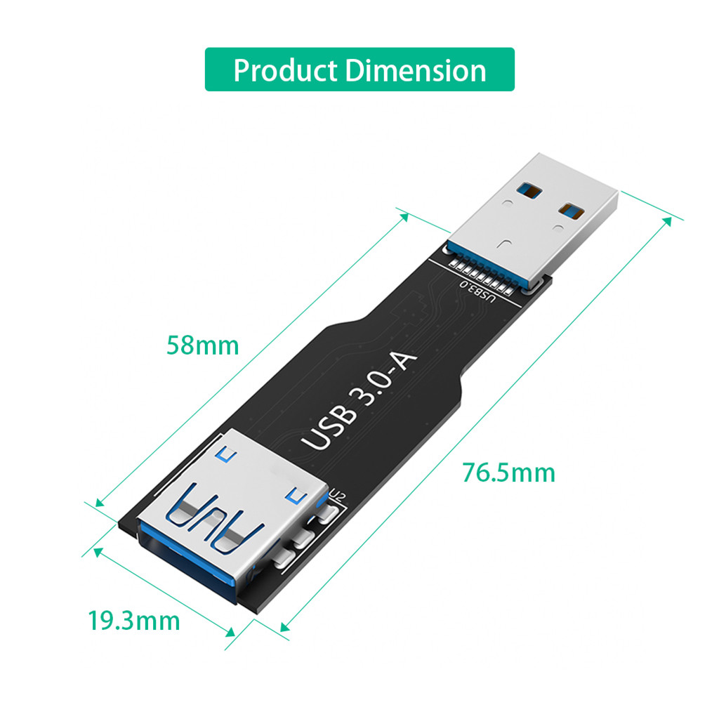 JMT USB 3.0 9Pin Male to Female Card Adapter For USB 3.0 Backward ...