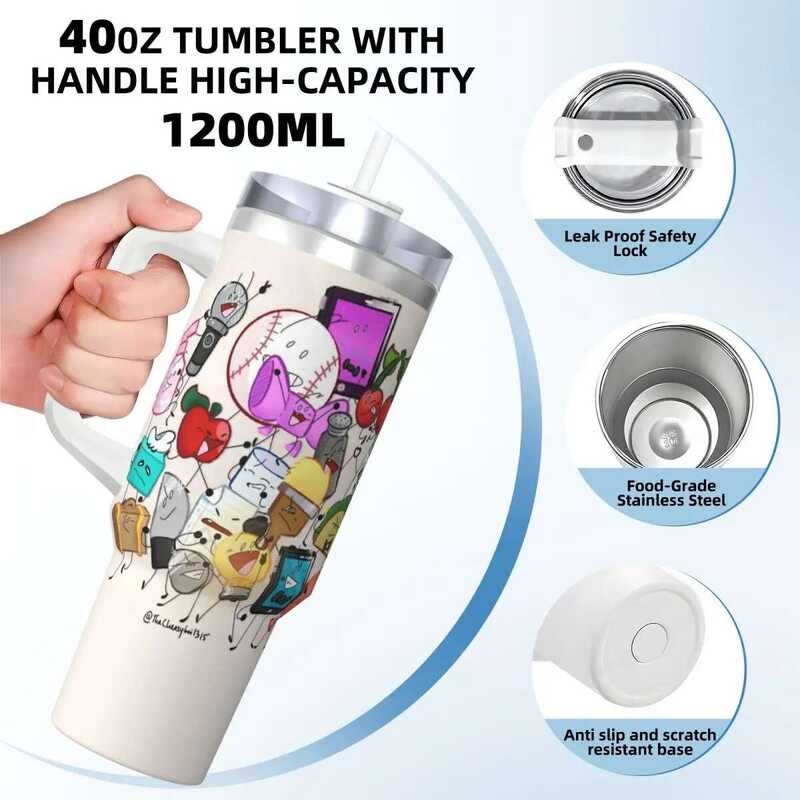 Hot Game BFDI Tumbler Cold And Hot Water Bottle Keep Heat Stainless ...