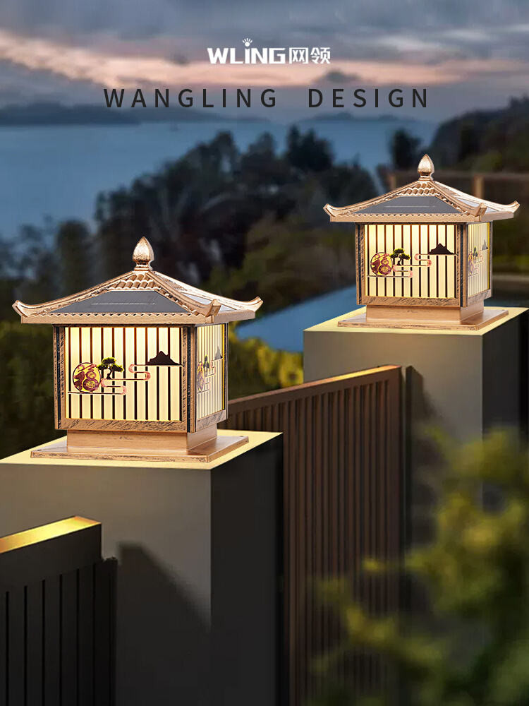Exclusive Design Pillar Head Decorative Light Solar Pillar Head Light ...