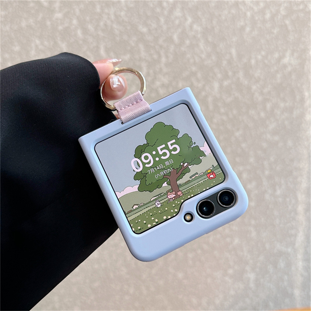 New Simple Solid Color Ring Phone Case for Samsung Galaxy Z Flip 7 fe ...