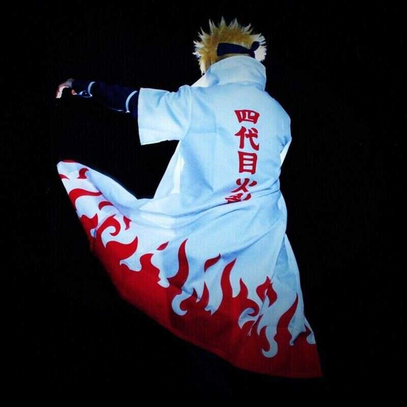 Anime Naruto Costume 4Th Hokage Akatsuki Cloak Sasuke Uchiha Cosplay ...