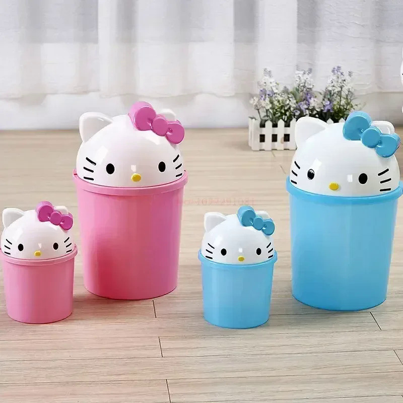 New Cute Hello Kitty Dustbin Trash Can Rubbish Bin Garbage Binsanrio ...