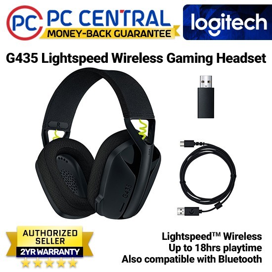 Logitech G435 Ultra-Light Wireless Bluetooth Gaming Headset (3 Colors ...