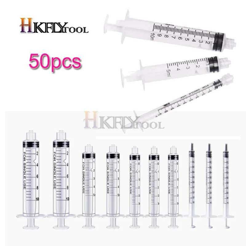 50Pcs 1Ml 2Ml 3M 5Ml 10Ml Luer Lock Syringe Ink Injection For Refilg ...