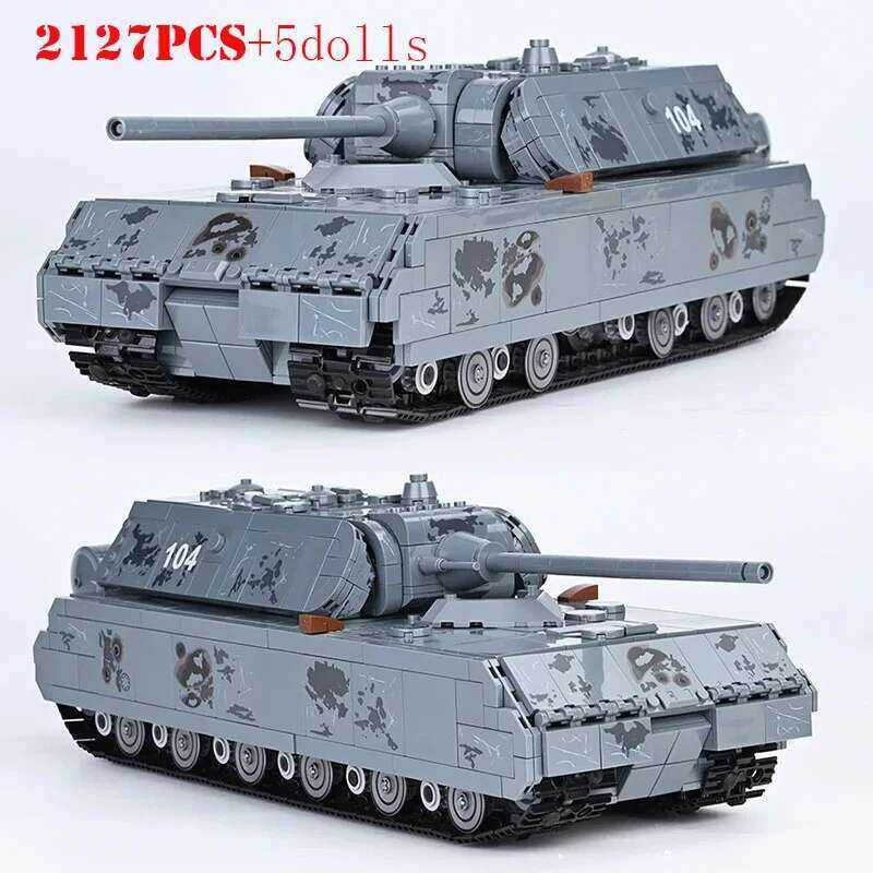 Tt German Panzer E Heavy Tank Building Blocks Ww2 Army Soldier Panther ...