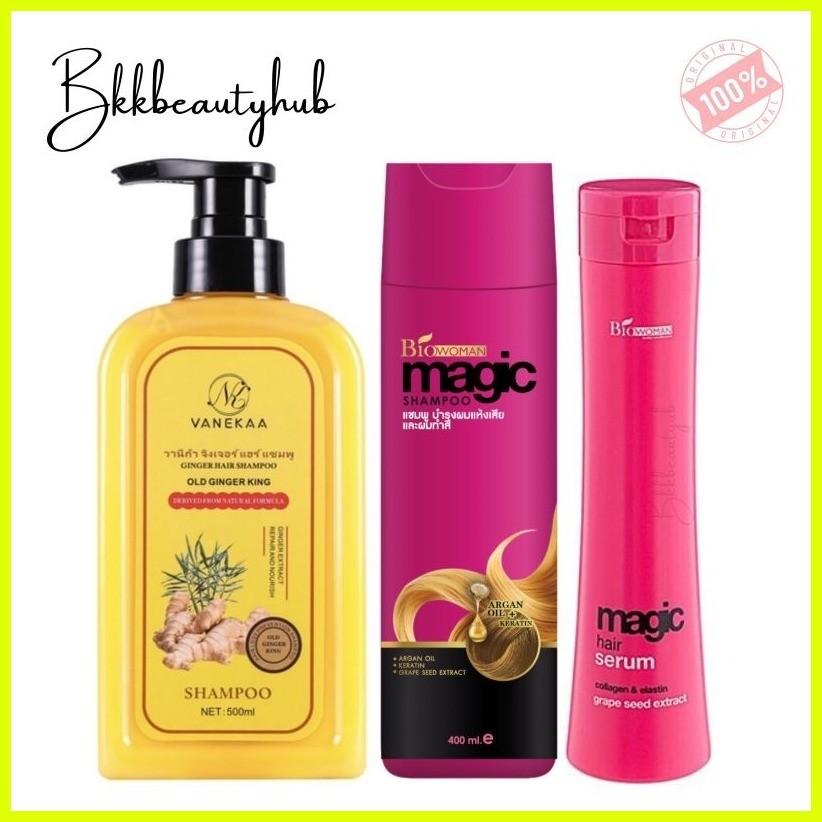 100% Original Vanekaa Ginger Shampoo, Biowoman Magic Shampoo & Magic ...